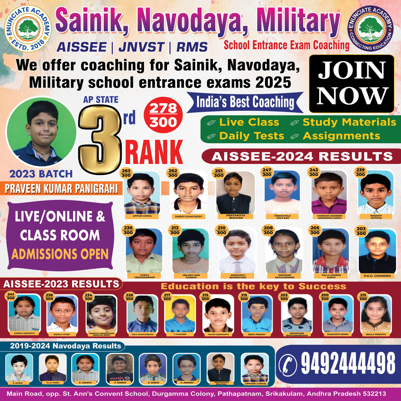 All India Sainik Schools Entrance Examination (AISSEE) 2025: A ...