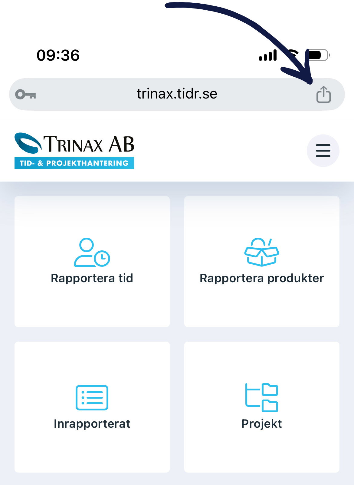Ladda ner Trinax-appen | Trinax Hjälpavsnitt