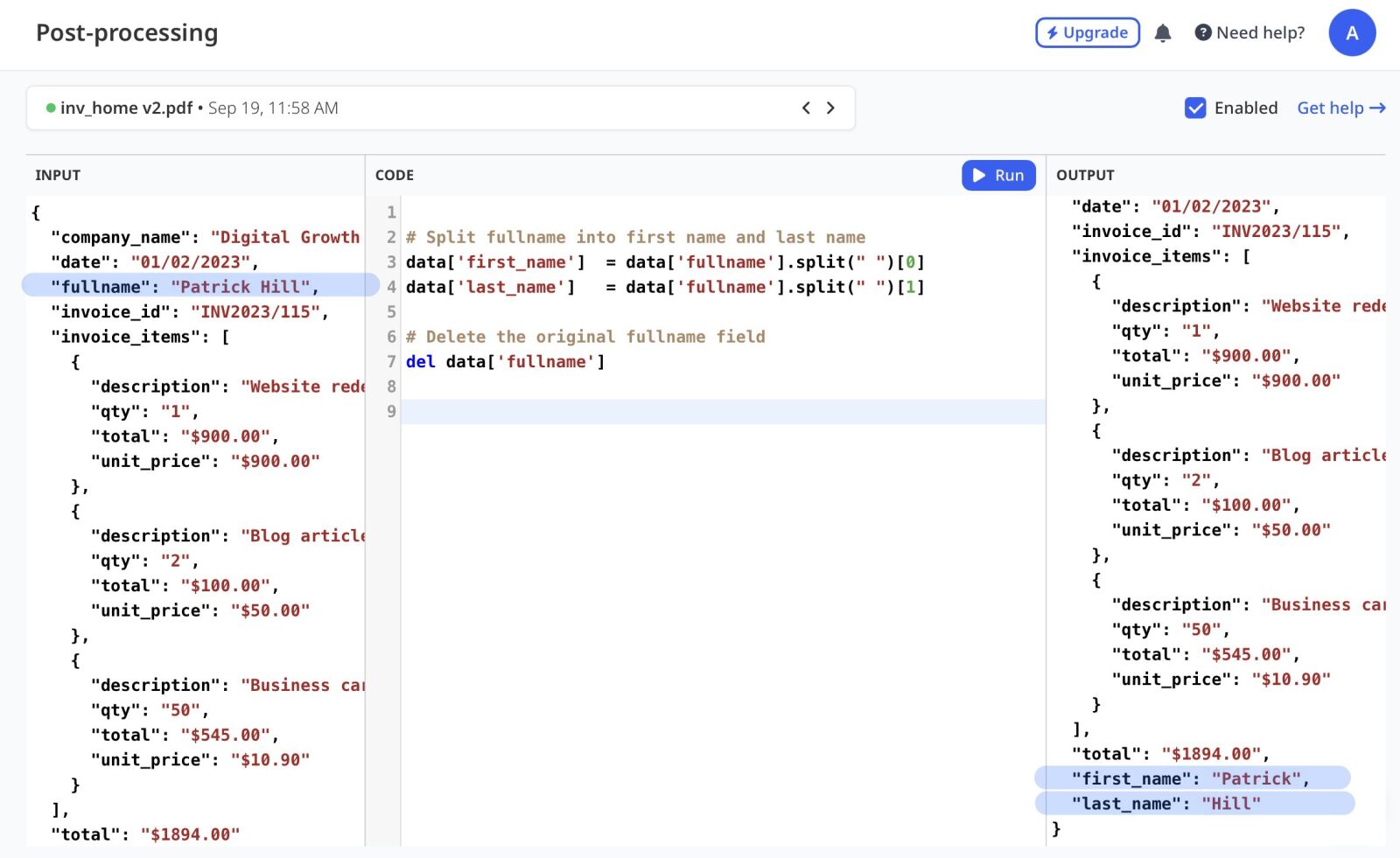 🐍 Data Post-processing | Airparser Knowledge Base