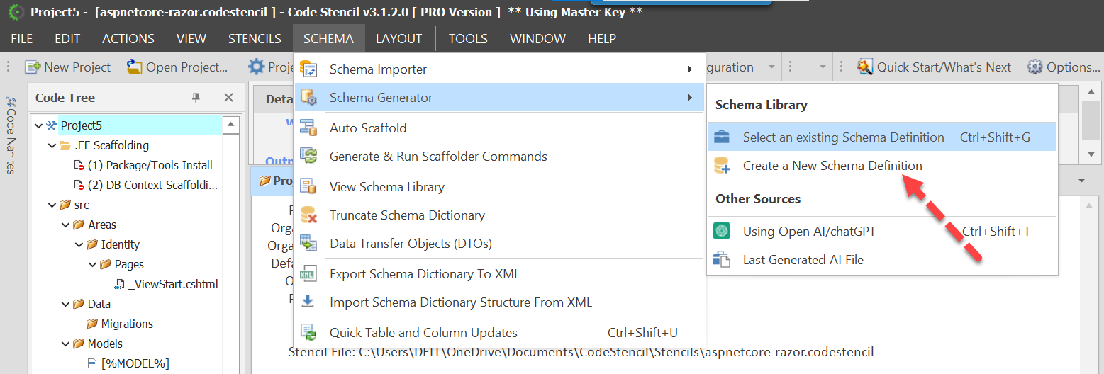 Schema Generator - Create New Schema | CodeStencil