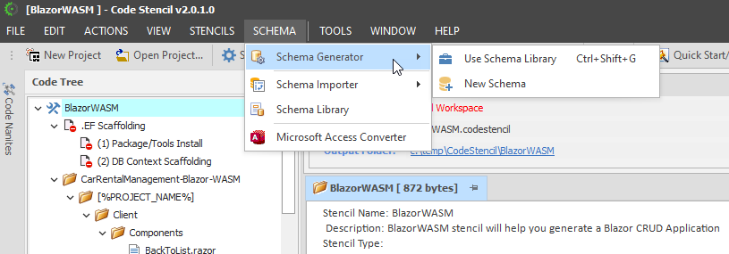 Schema Generator | CodeStencil