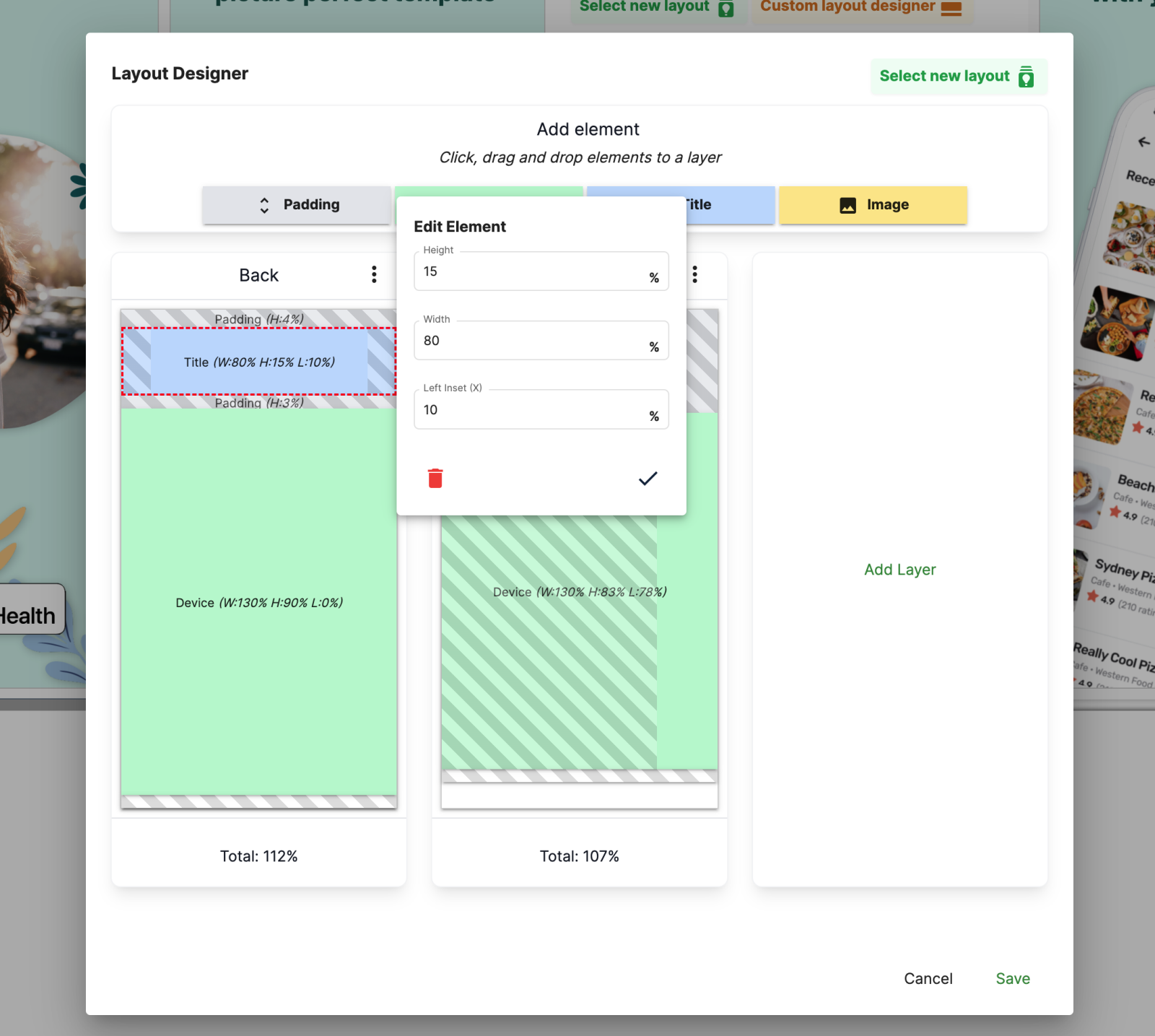 How do I change the size of my text title and subtitle? | AppScreens Knowledge Base