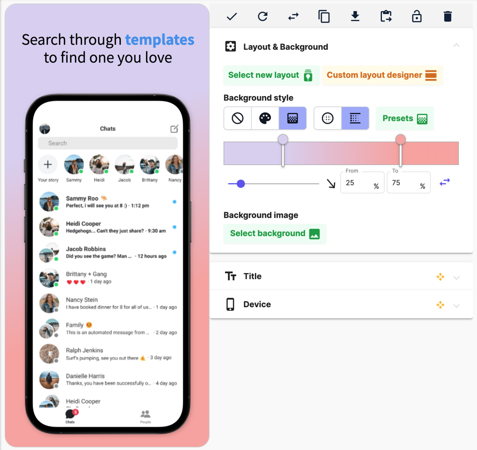 Adding A Background Gradient Appscreens Knowledge Base
