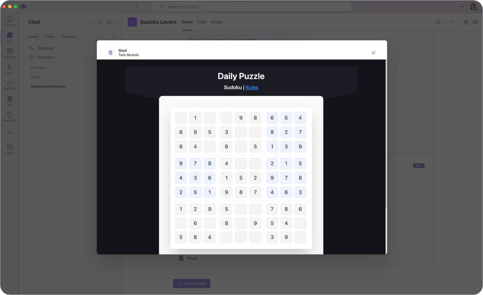 Daily Puzzles: How to Set Up and Play 🧩 (Microsoft Teams) | Guul Help ...